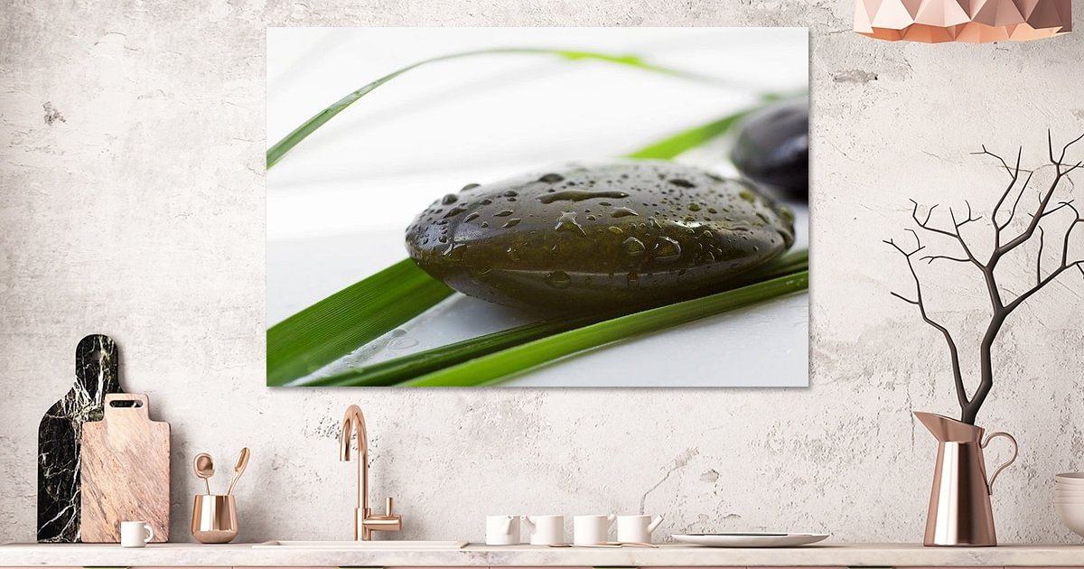 Wellness stone by Tanja Riedel on canvas, poster, wallpaper and more