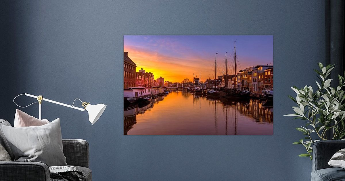 The gallows water in Leiden by John Ouds on canvas, poster, wallpaper ...