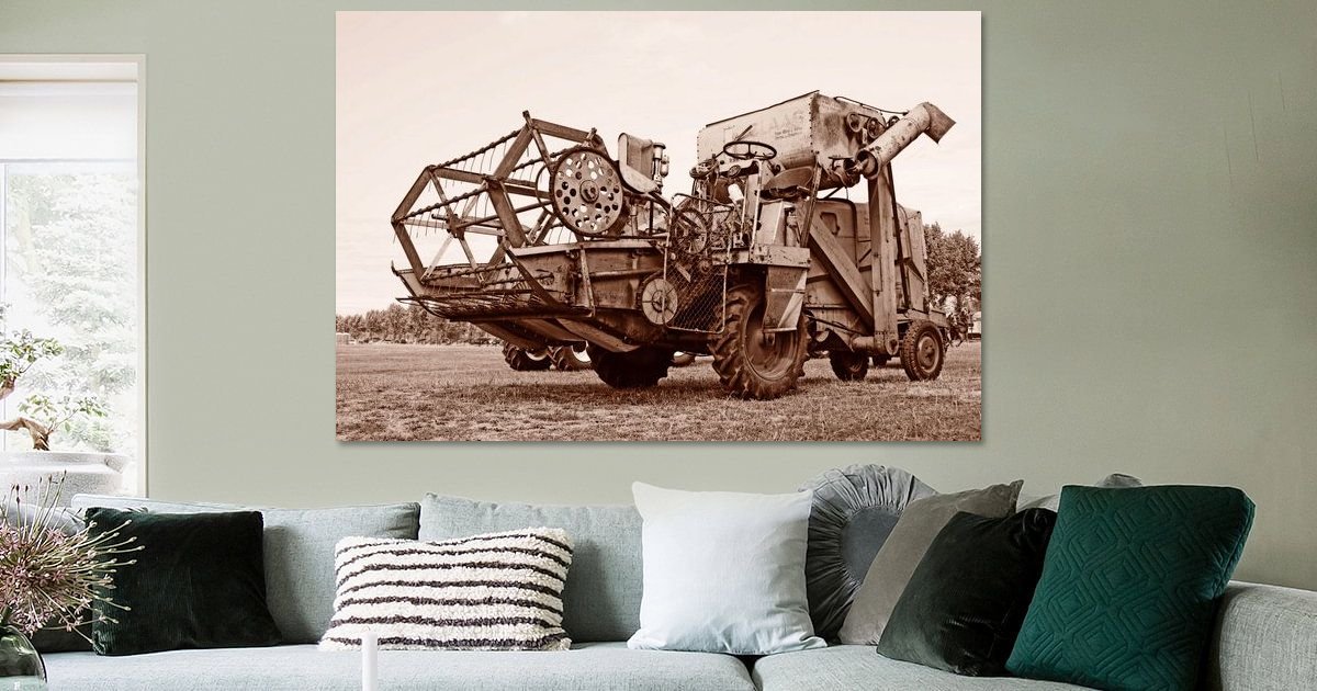 Maaidorser Claas Columbus van Ingo Rasch op canvas, behang en meer