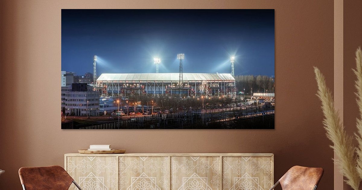 Feijenoord Stadion ‘de Kuip’ van Niels Dam op canvas, behang en meer