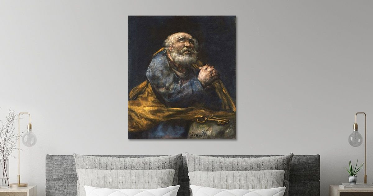 The Repentant St. Peter, Francisco José de Goya on canvas, poster ...
