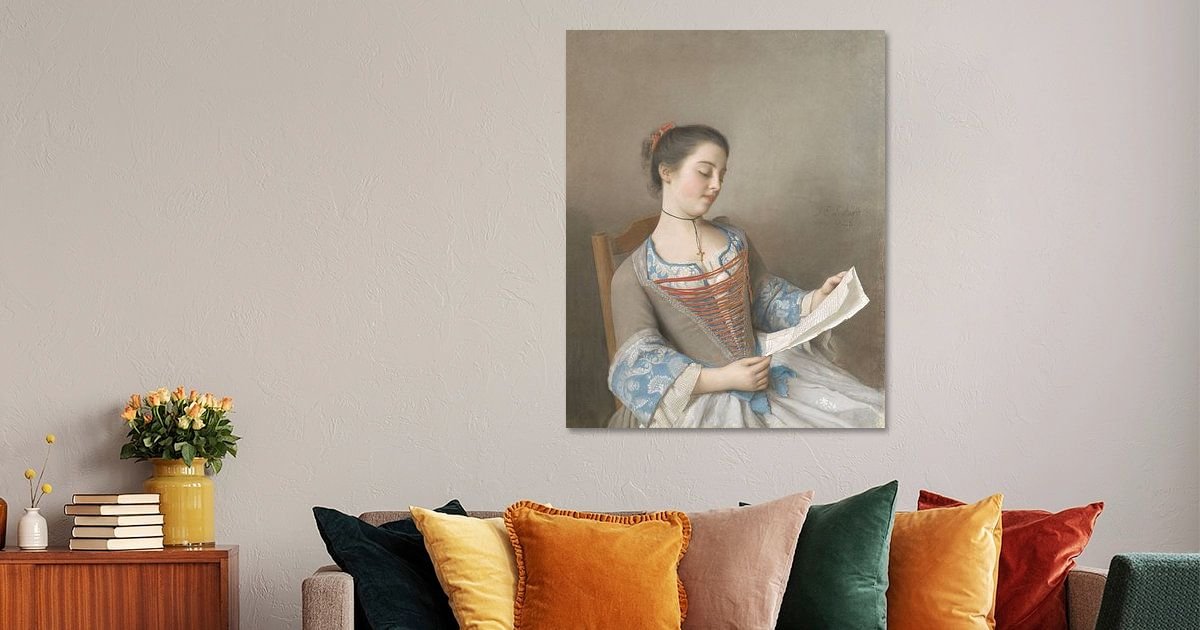 Marianne Lavergne, Nichte des Künstlers, bekannt als "La Liseuse", Jean ...