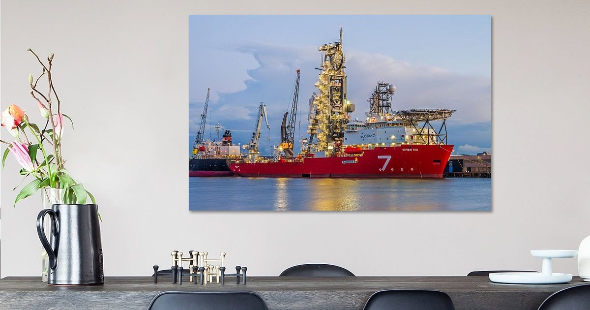 The offshore ship Seven Rio from Subsea 7 in the Waalhaven in Rotterdam ...