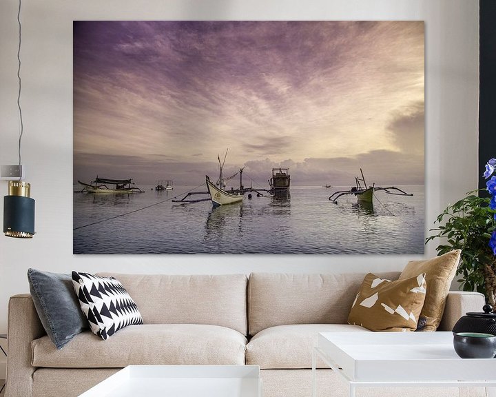 Bali strand van Herbert van der Beek op canvas, behang en meer