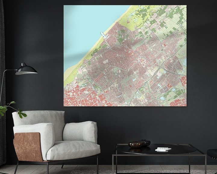 Map of The Hague on canvas, poster, wallpaper and more