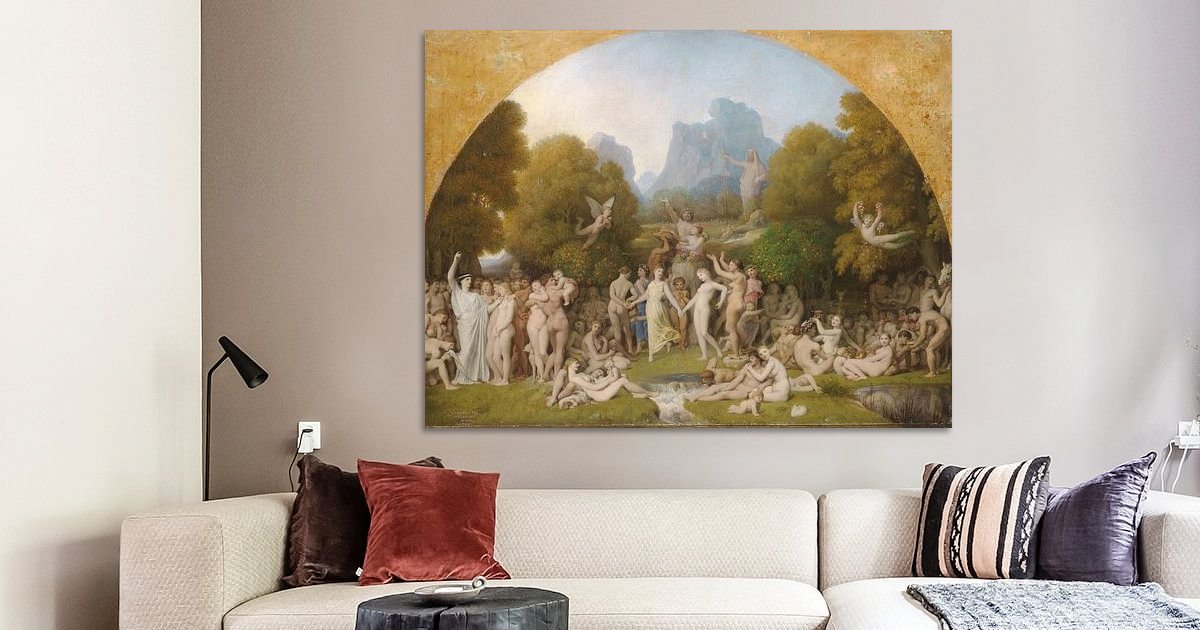 The Golden Age, Jean Auguste Dominique Ingres on canvas, poster ...