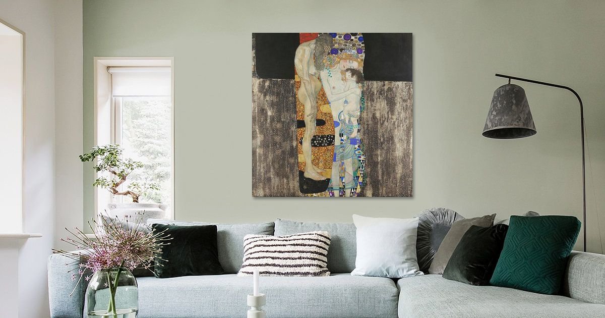 Le tre età, Gustav Klimt... op canvas, behang, poster en meer