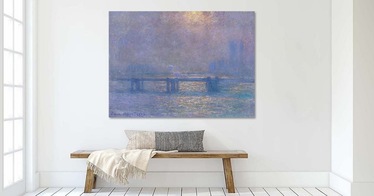 Charing Cross Bridge, de Theems, Claude Monet... op canvas, behang ...