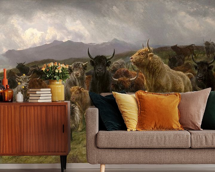 Highland Raid, Rosa Bonheur op canvas, behang, poster en meer