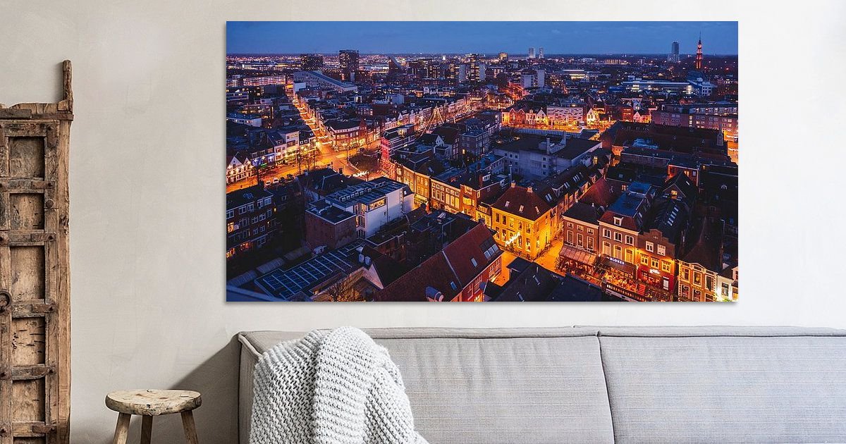 Skyline Groningen, downtown-south, downtown-east, Oosterpoortbuurt ...