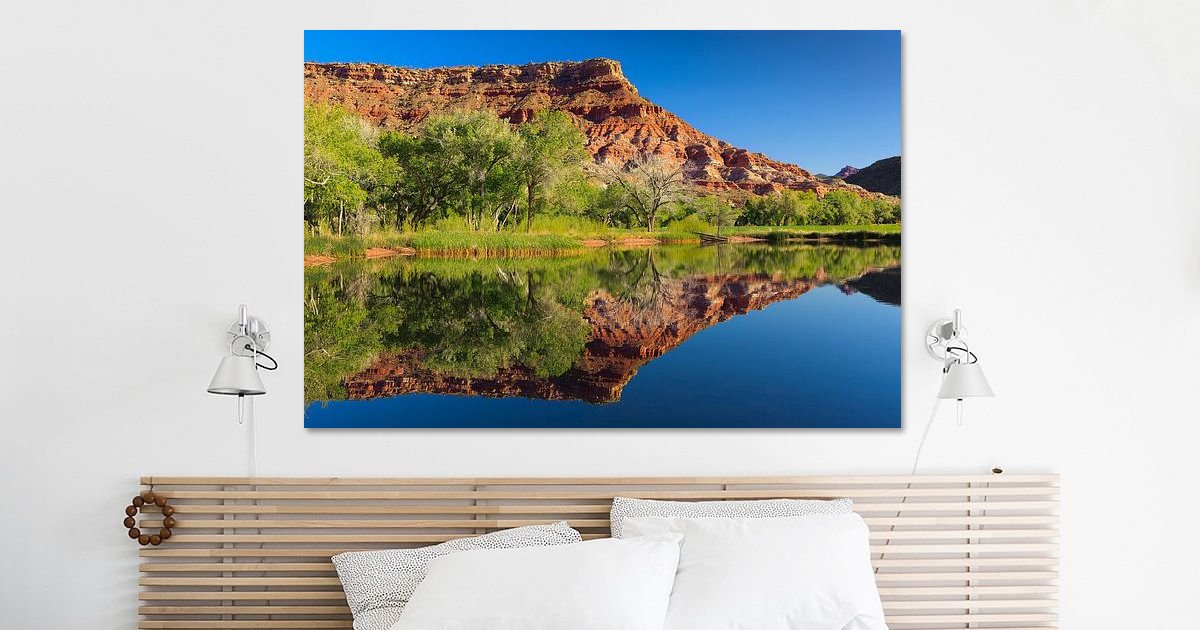 Zion National Park, Utah van Henk Meijer Photography op canvas, behang ...