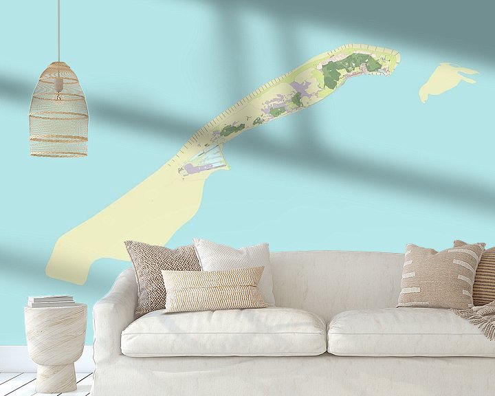 Map of Vlieland on canvas, poster, wallpaper and more