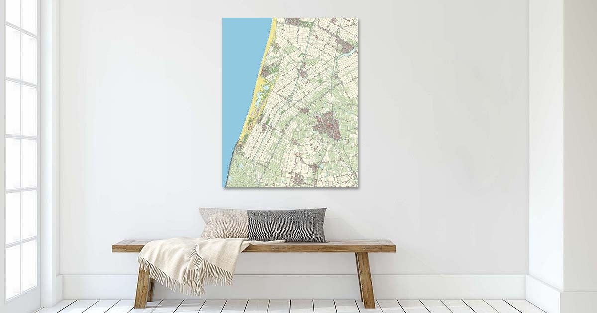Map of Zijpe on canvas, poster, wallpaper and more