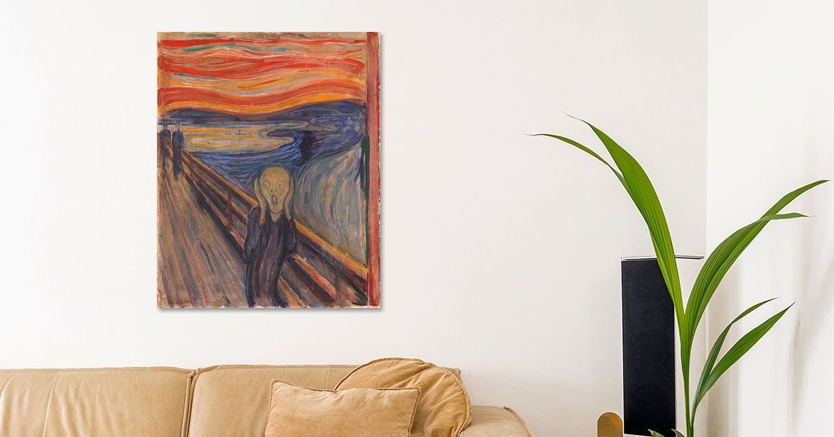 Edvard Munch. De schreeuw op canvas, behang, poster en meer