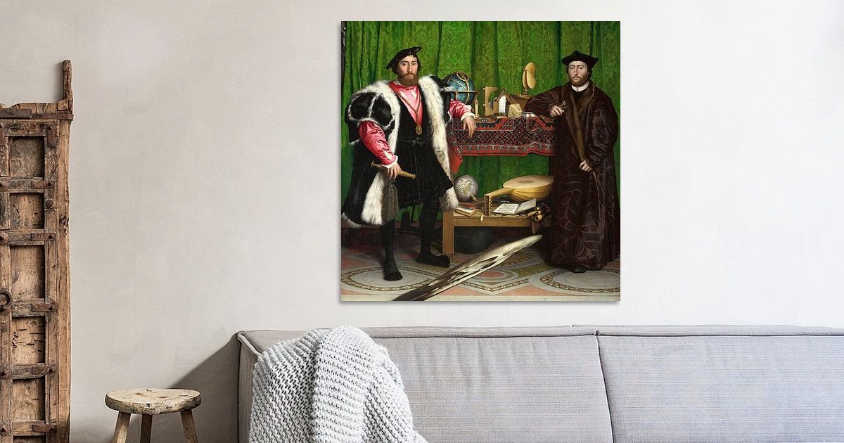 Hans Holbein.The ambassadors on canvas, poster, wallpaper and more