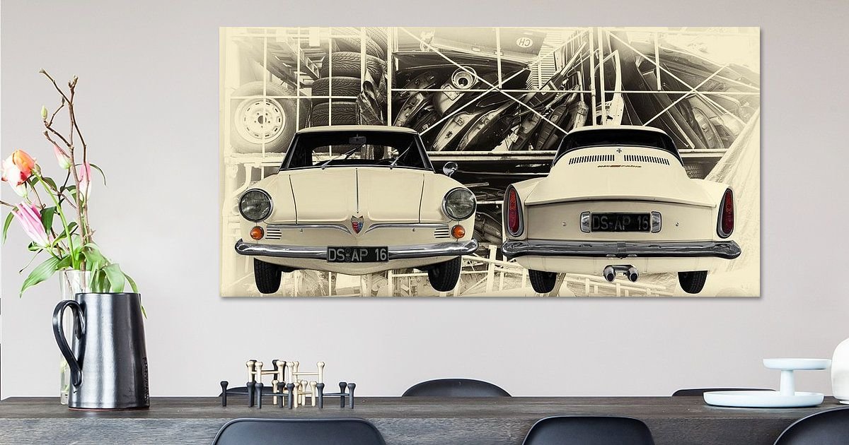 Mooie NSU TT kunst op canvas, behang en meer
