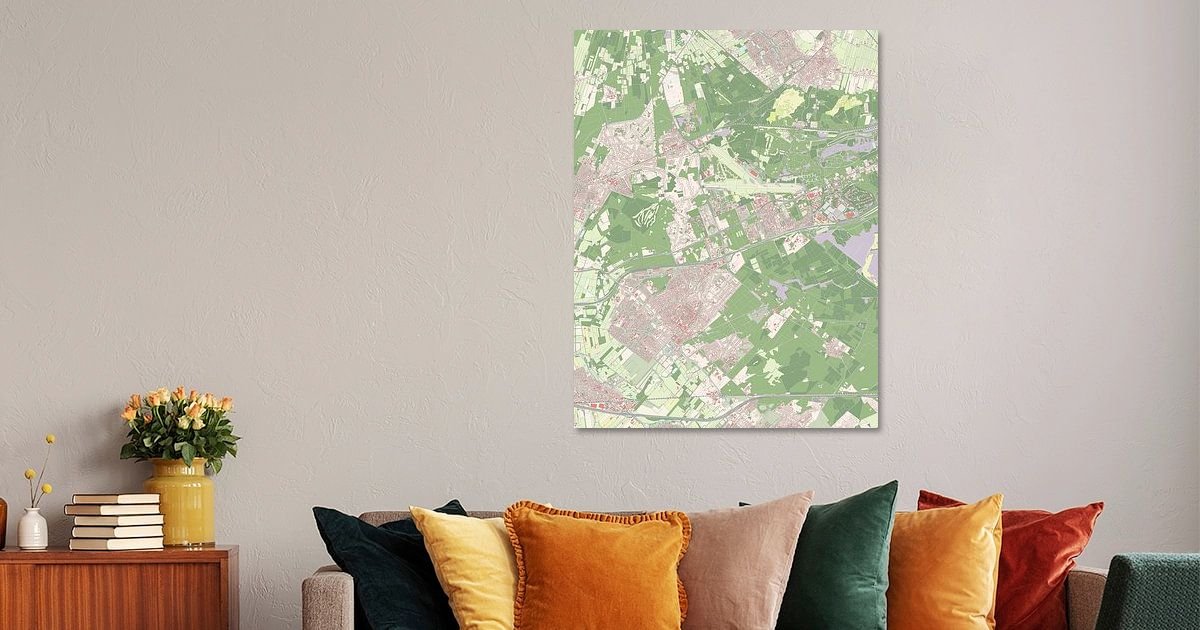 Map of Zeist on canvas, poster, wallpaper and more