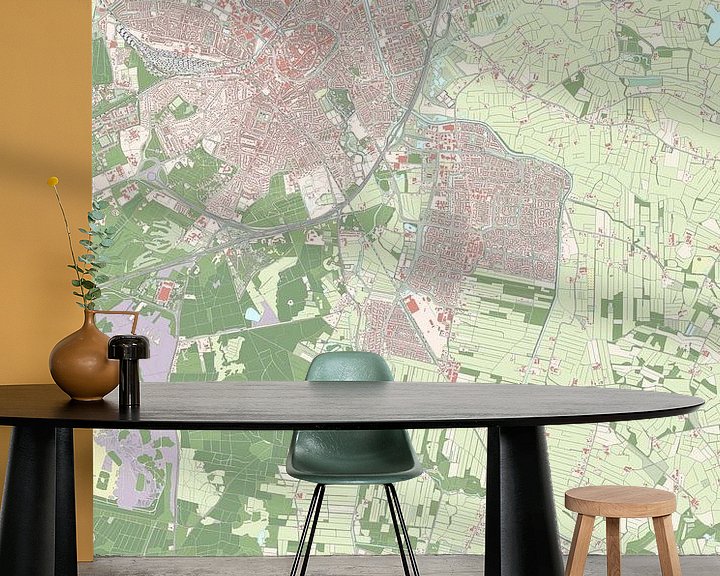 Map of Leusden on canvas, poster, wallpaper and more