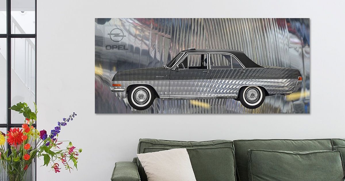 Opel Diplomat A Art Car van aRi F. Huber op canvas, behang en meer