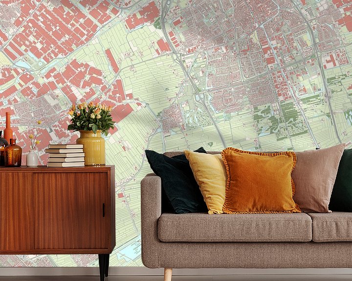 Map of Midden-Delfland on canvas, poster, wallpaper and more