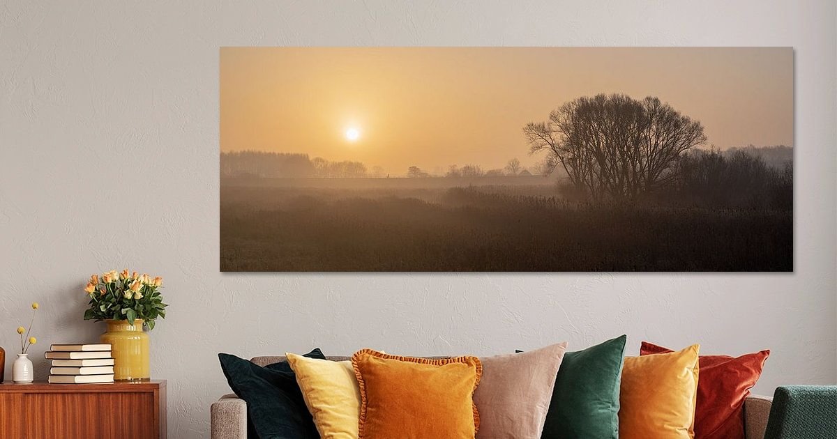 Zonsopkomst van Bert Visser op canvas, behang en meer