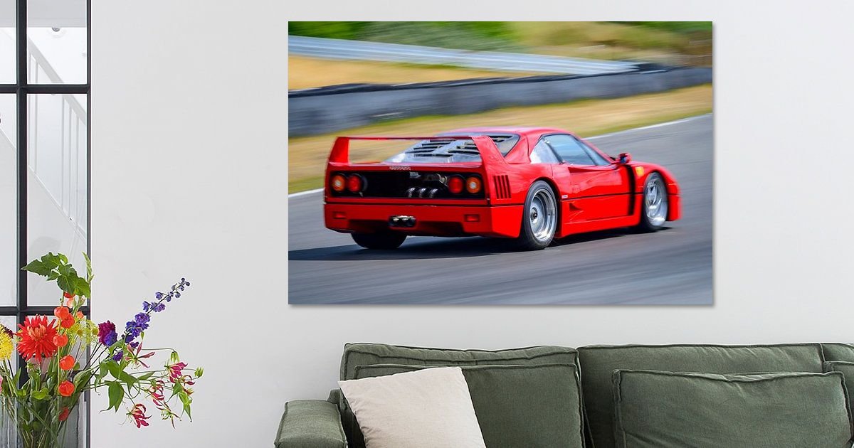 La supervoiture Ferrari F40 des années 1980 sur le circuit de Zandvoort ...