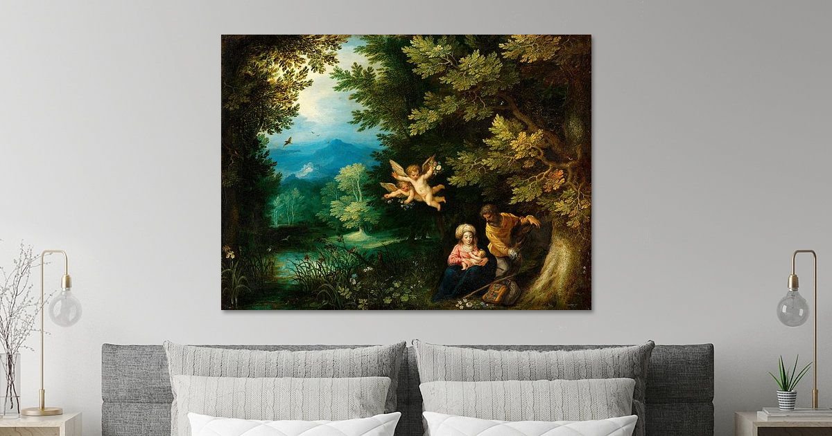 Rast auf der Flucht nach Ägypten, Hans Rottenhammer, Jan Brueghel der ...