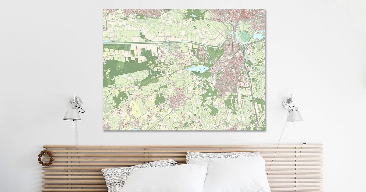 Map of Vught on canvas, poster, wallpaper and more