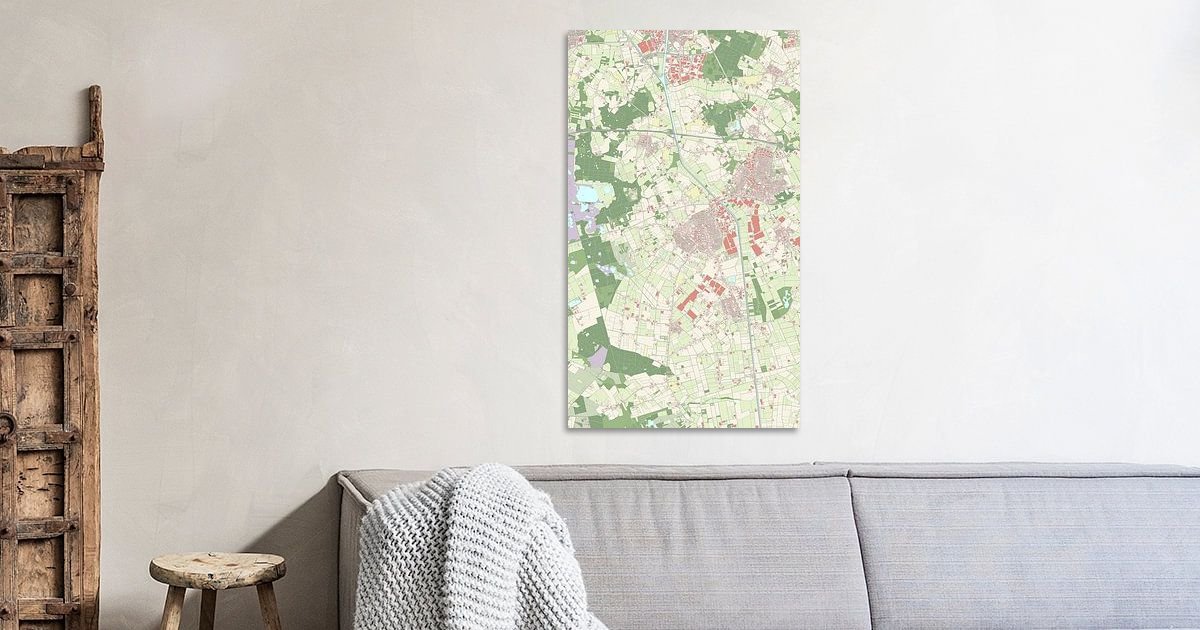 Map of Someren on canvas, poster, wallpaper and more