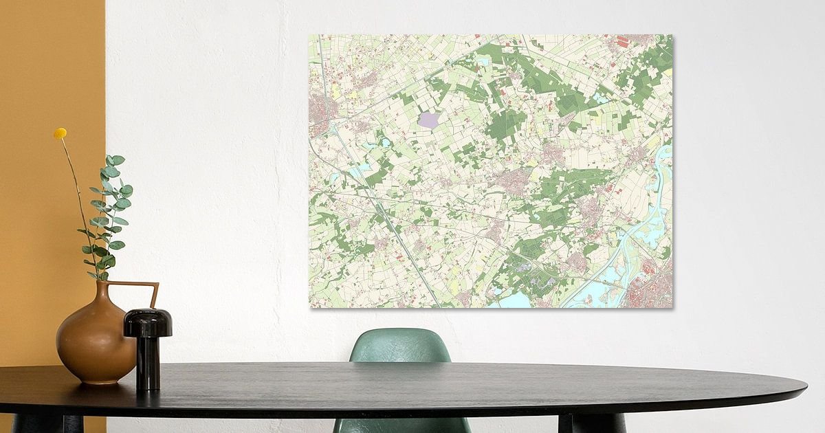 Map of Leudal on canvas, poster, wallpaper and more