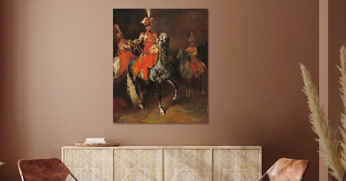 Mounted Trumpeters of Napoleon's Imperial Guard, Théodore Géricault on ...