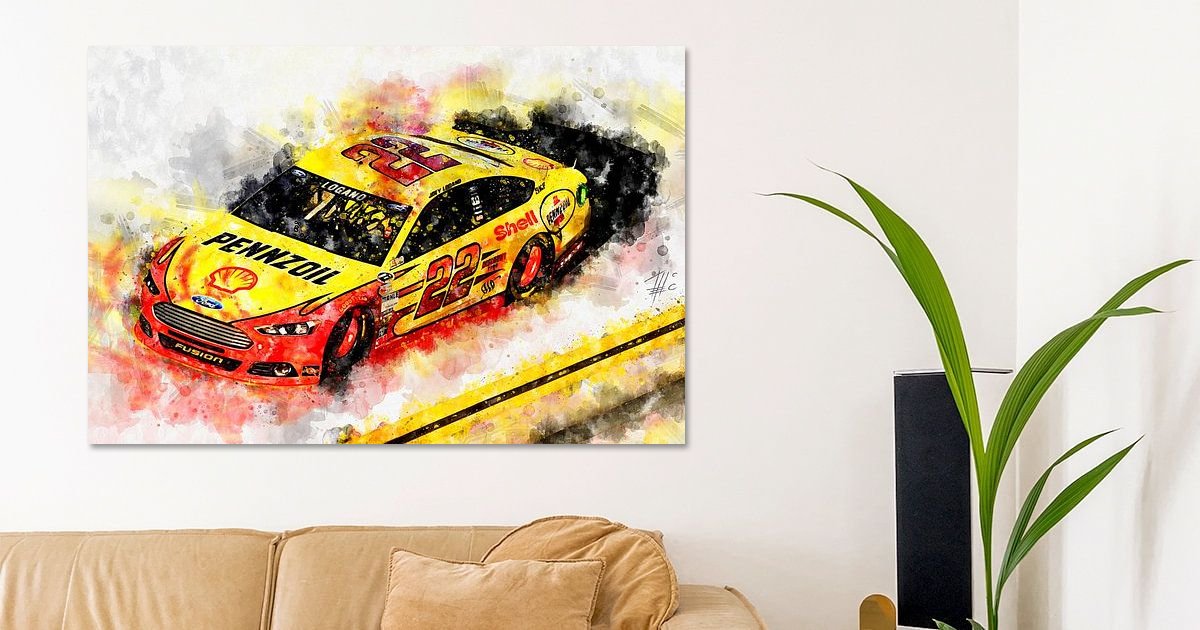 Joey Logano by Theodor Decker on canvas, poster, wallpaper and more