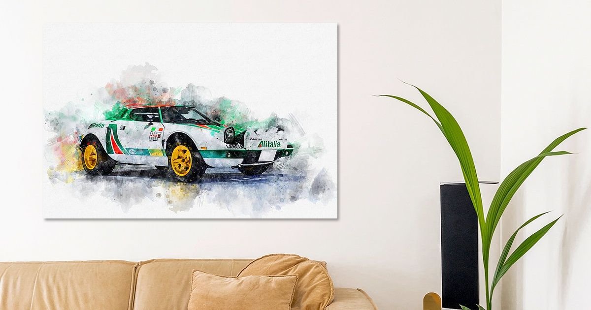 1975 Lancia Stratos Rally by Theodor Decker on canvas, poster ...