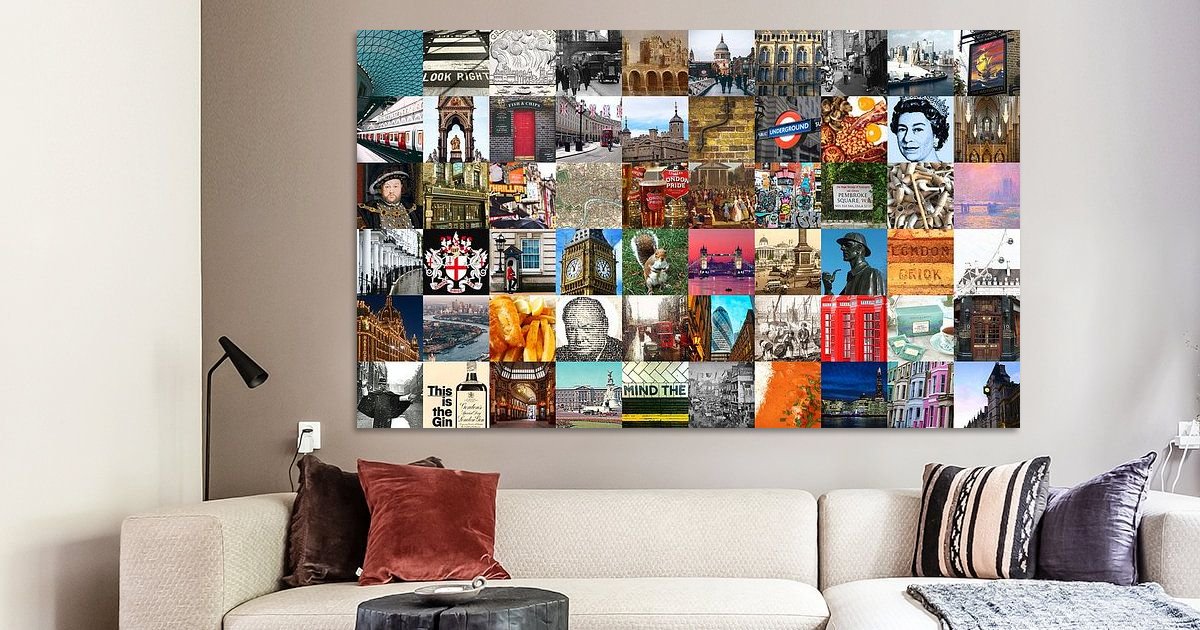 Everything from London - collage of typical images of the city and ...