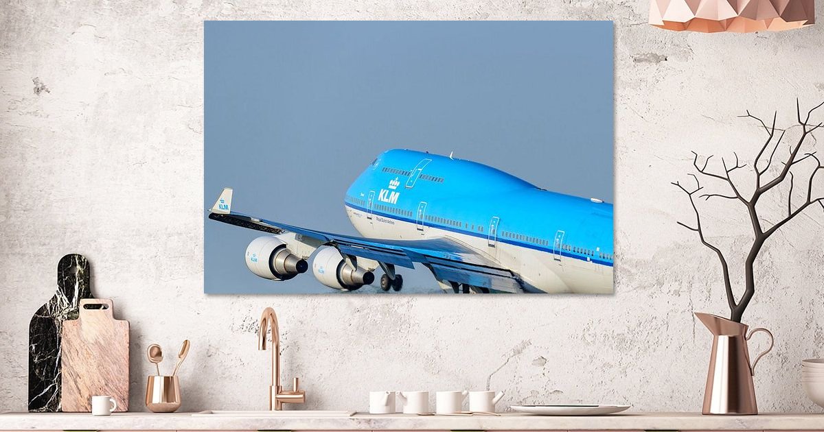 KLM Boeing 747 Jumbojet airplane taking off from Schiphol Airport by ...