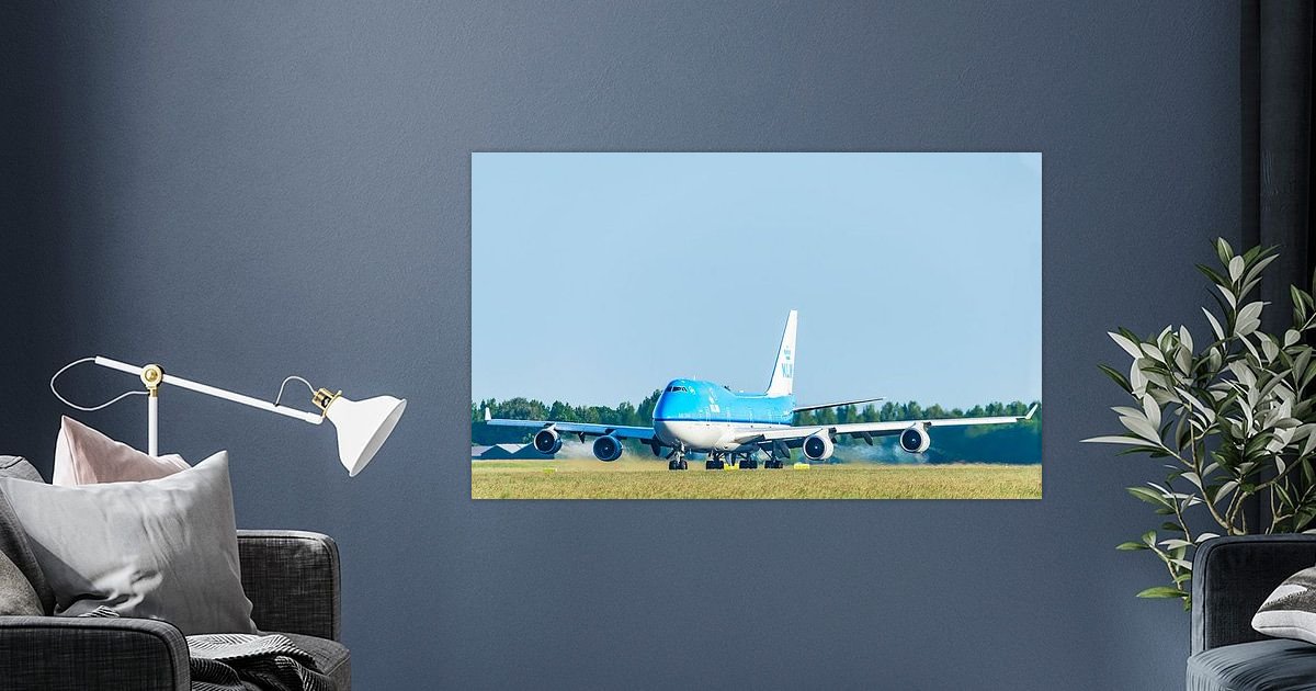 KLM Boeing 747 Jumbojet airplane taking off from Schiphol Airport by ...