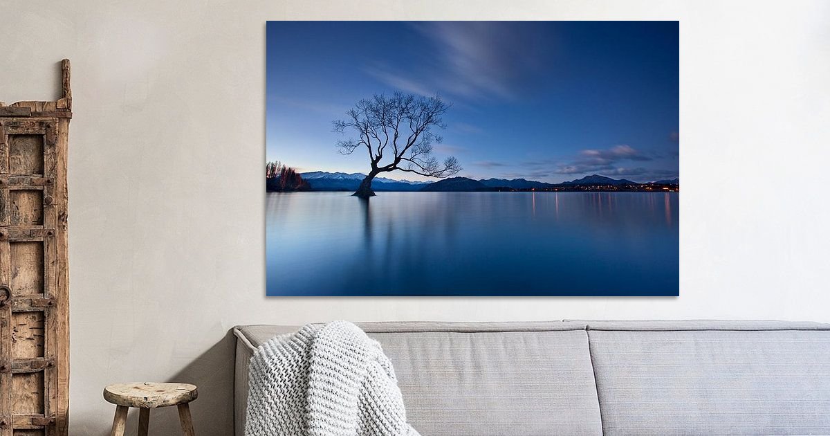 Wanaka schemering van Yan Zhang op canvas, behang en meer