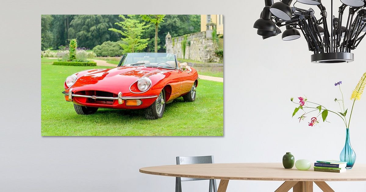 Jaguar E-Type Roadster sports car front view by Sjoerd van der Wal ...