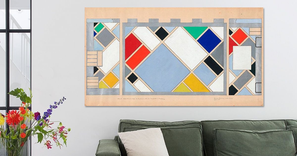 Café Aubette, Strasbourg, France, Theo van Doesburg on canvas, poster ...
