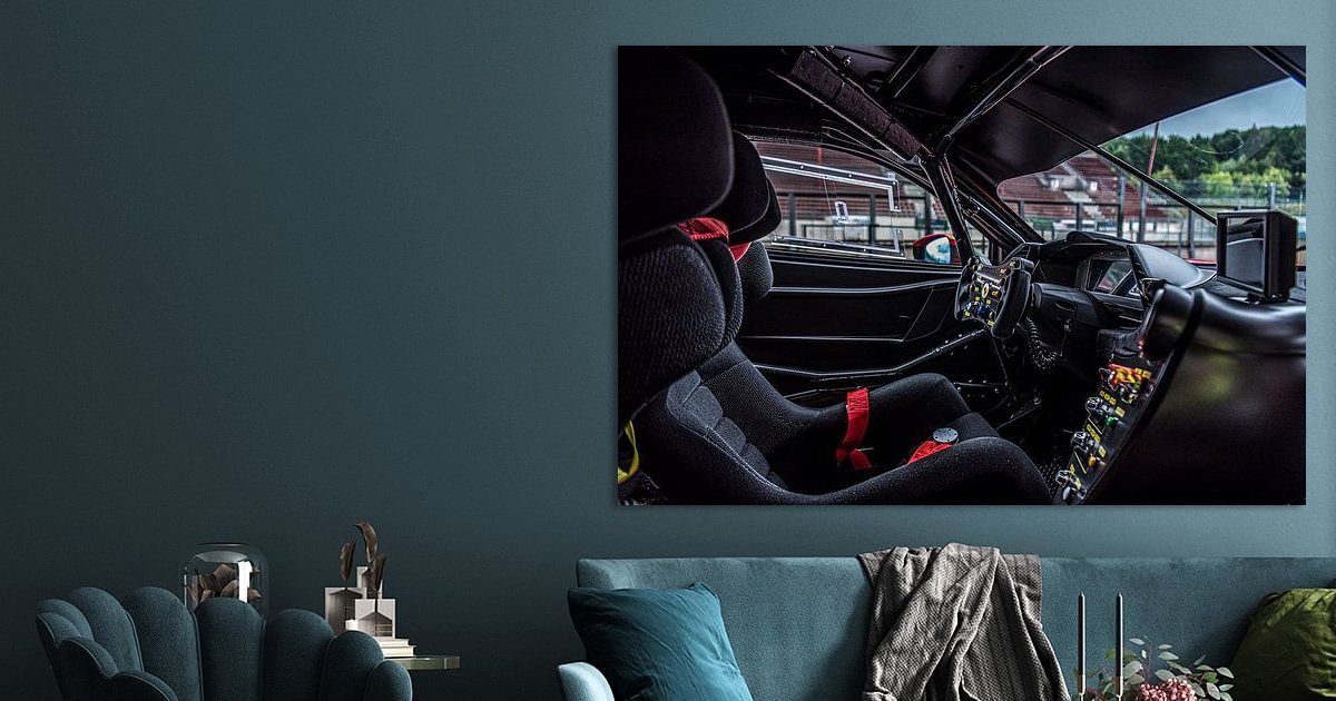 Ferrari 488 Challenge Evo Cockpit by Bas Fransen on canvas, poster ...