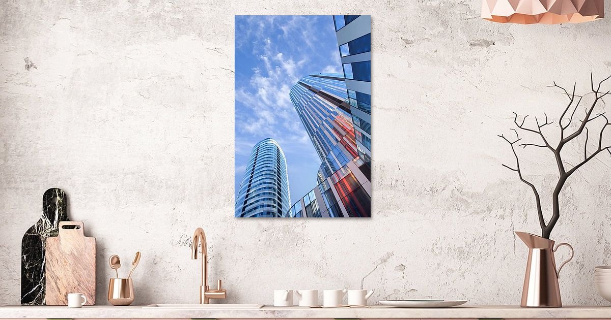 Futuristische kleurrijke architectuur op zakengebied van Tony ...