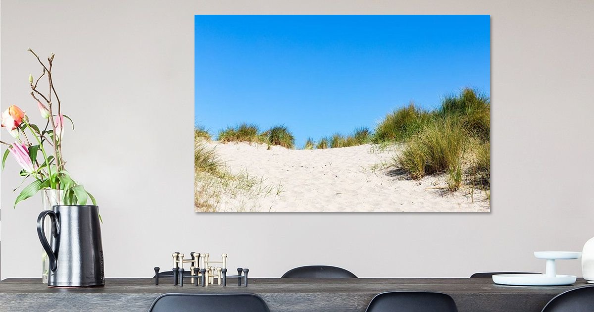 Duinen in 'De Panne', België van Evelien Oerlemans op canvas, behang en ...