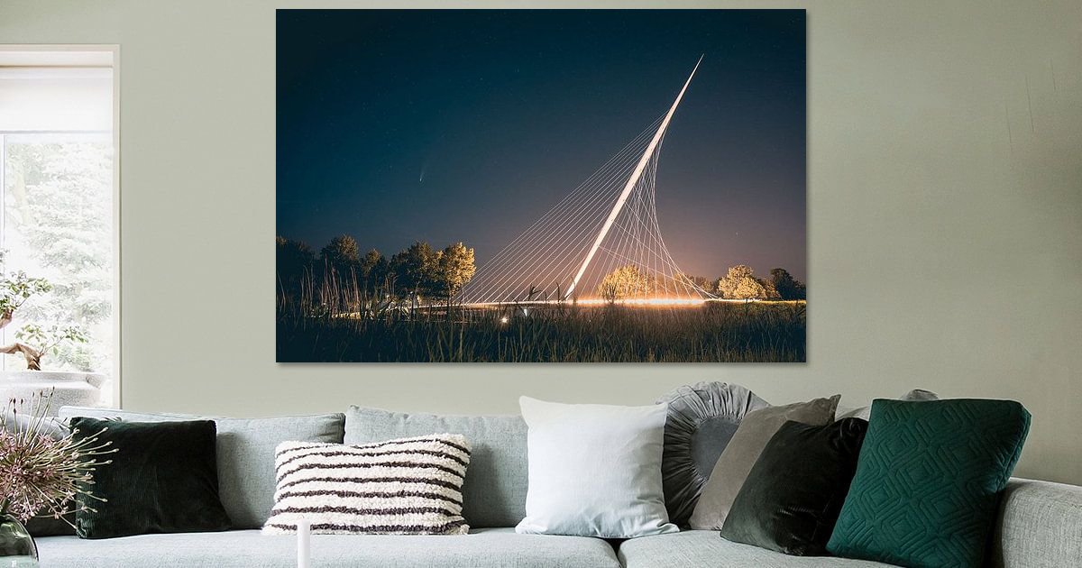 Comet Neowise from the Netherlands by Leon Weggelaar on canvas, poster ...