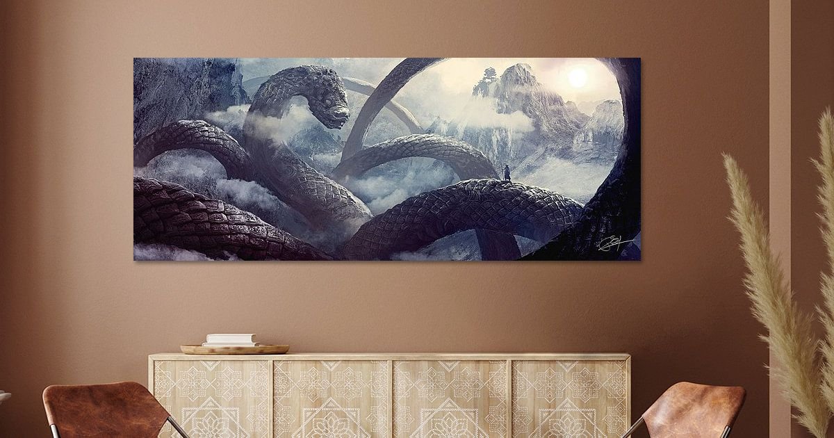 Serpent Path (Pad van de Slang) van Rocky Schouten op canvas, behang en ...
