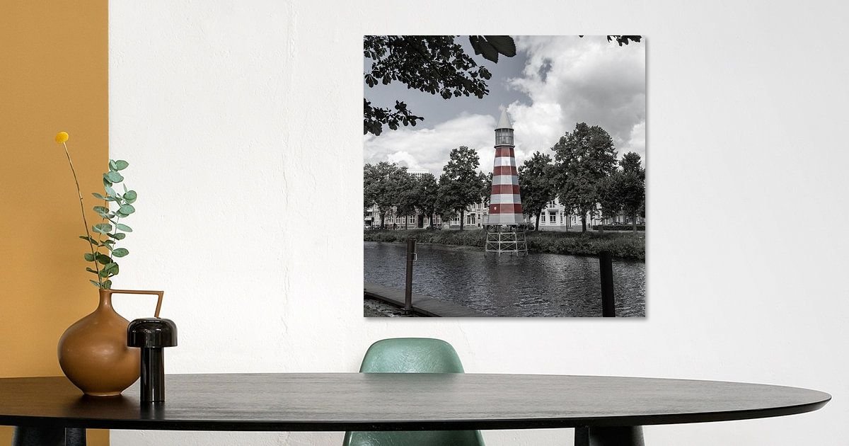 Lighthouse Breda (vuurtoren) van Nancy Bastiaansen op canvas, behang en ...
