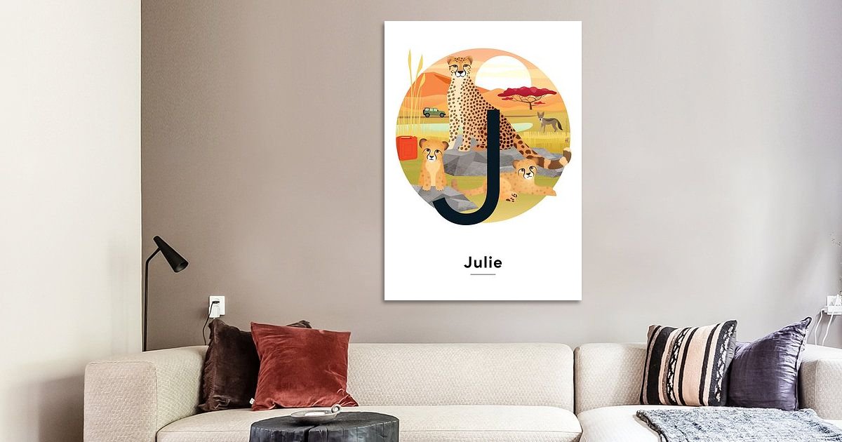 Namposter Julie van Hannah Barrow op canvas, behang en meer