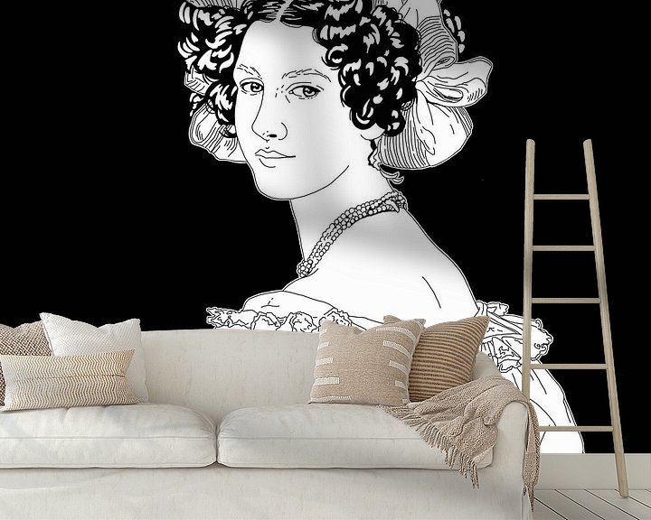 Portret van Auguste Strobl van Zoë Hoetmer op canvas, behang en meer