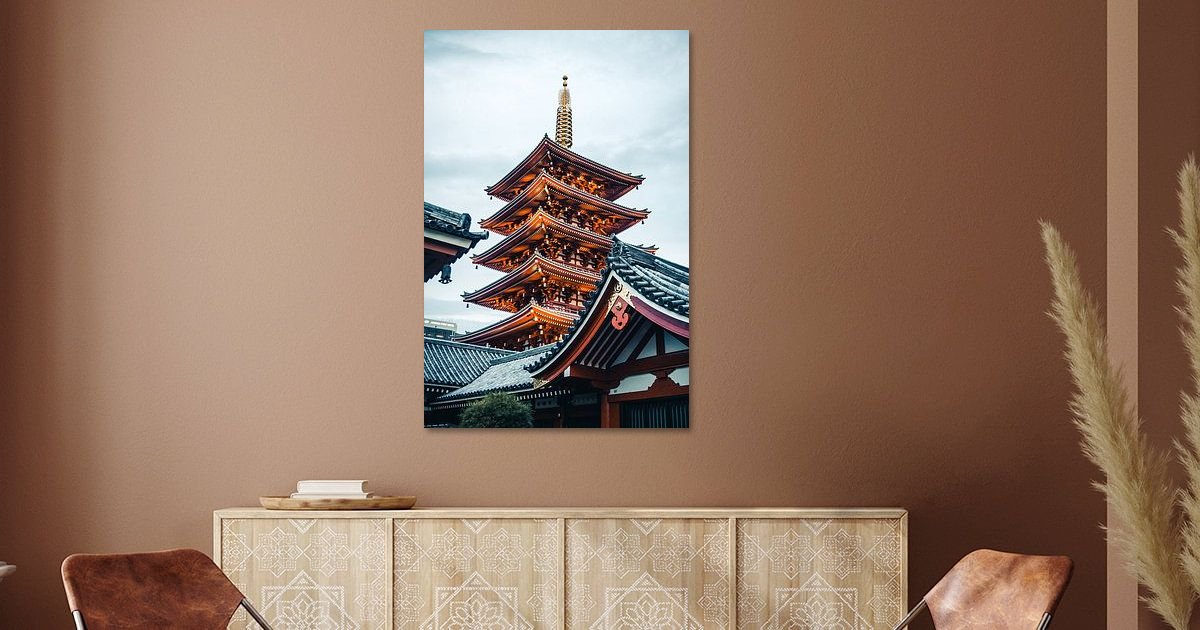 Pagoda of the Senso-ji temple in Tokyo by Expeditie Aardbol on canvas ...