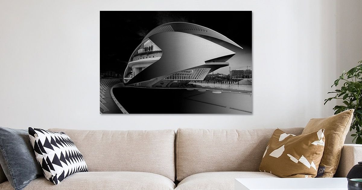 Calatrava's Opera House in Valencia by Rene Siebring on canvas, poster ...