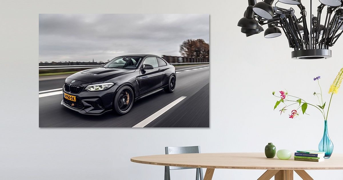 BMW M2 CS van Bas Fransen op canvas, behang en meer